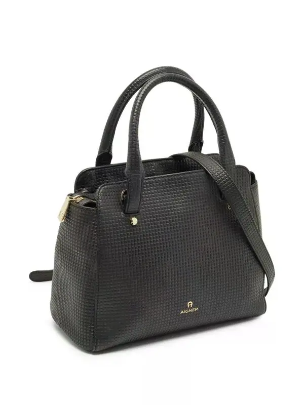 AIGNER Cybill Textured-leather Tote Bag