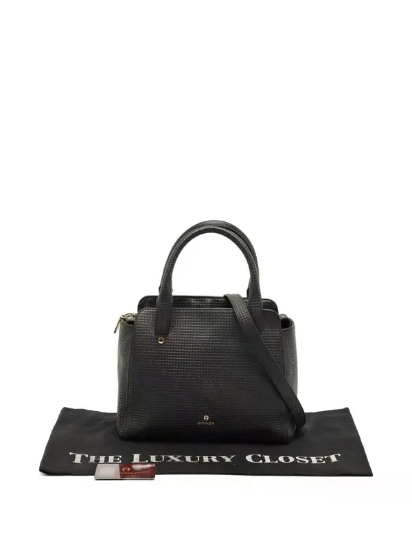 AIGNER Cybill Textured-leather Tote Bag