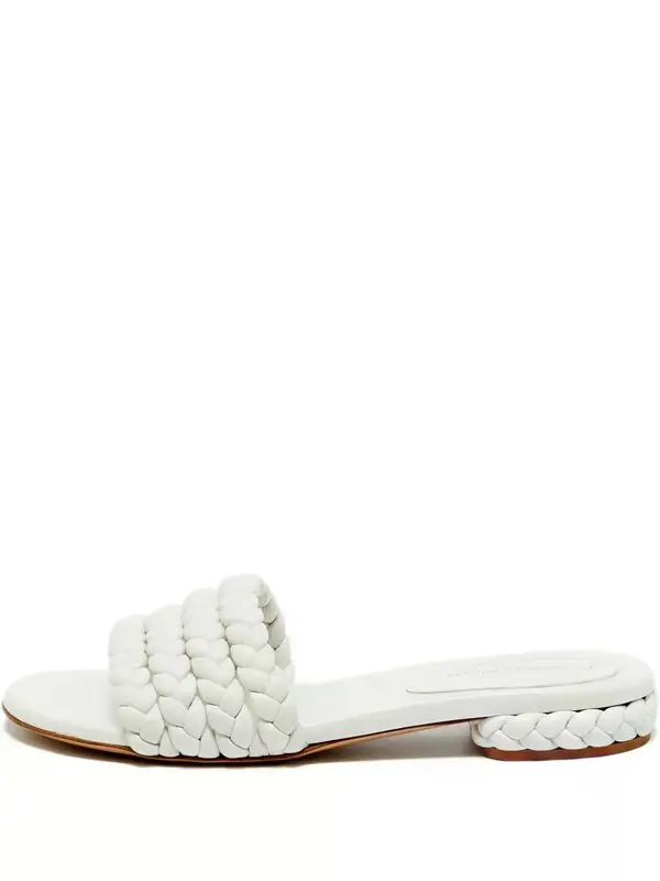 GIANVITO ROSSI Braided Leather Sandals