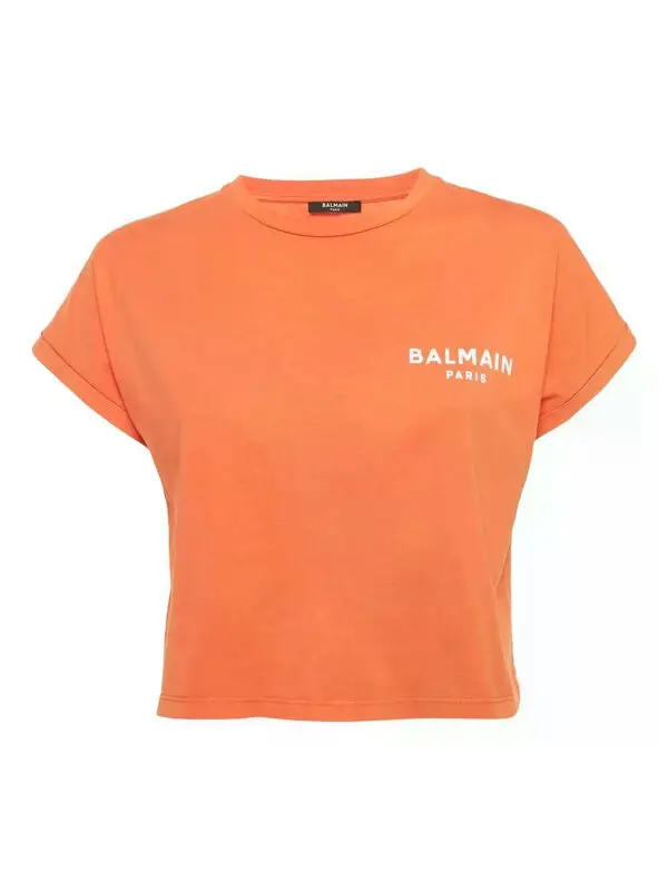 Balmain Logo Crop Top