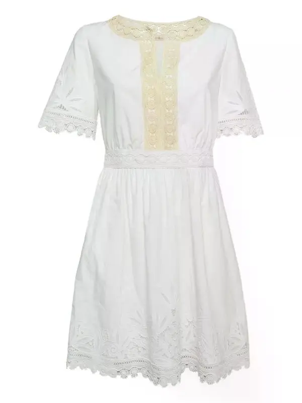 Tory Burch Lace-embroidered Dress - White