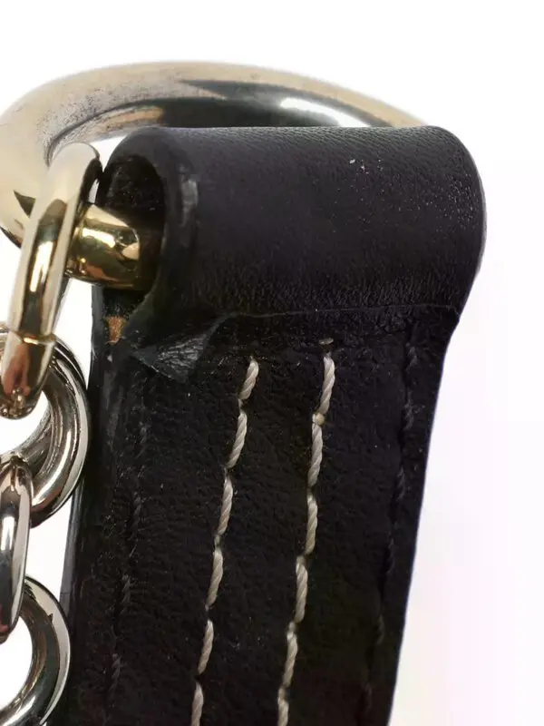 Carolina Herrera Leather Tassel Shoulder Bag - Black