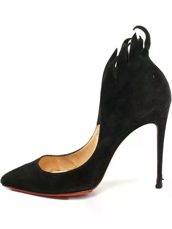 CHRISTIAN LOUBOUTIN Suede Flame Detail Pumps