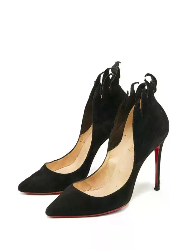 CHRISTIAN LOUBOUTIN Suede Flame Detail Pumps