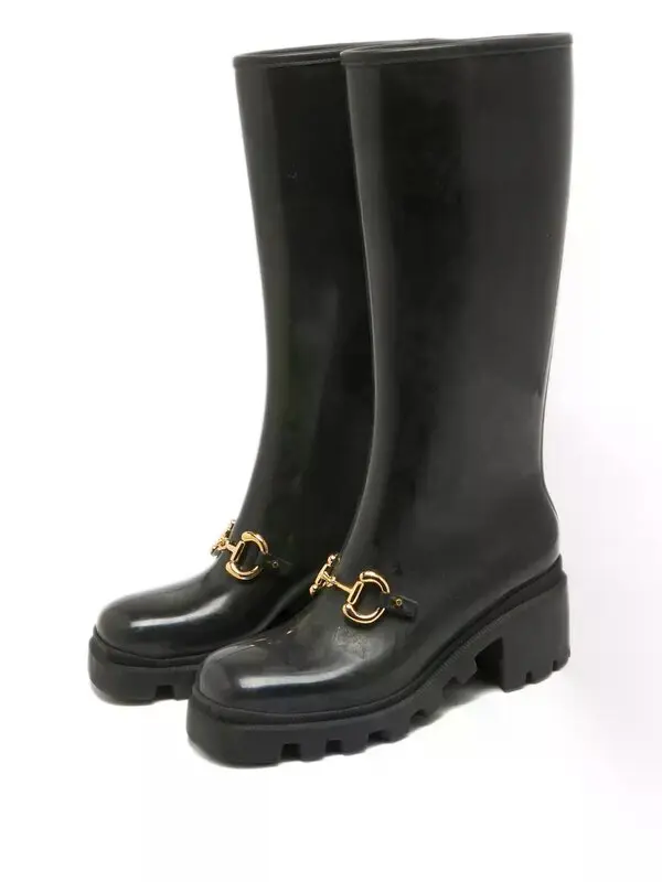 Gucci Horsebit Rain Boots - Black