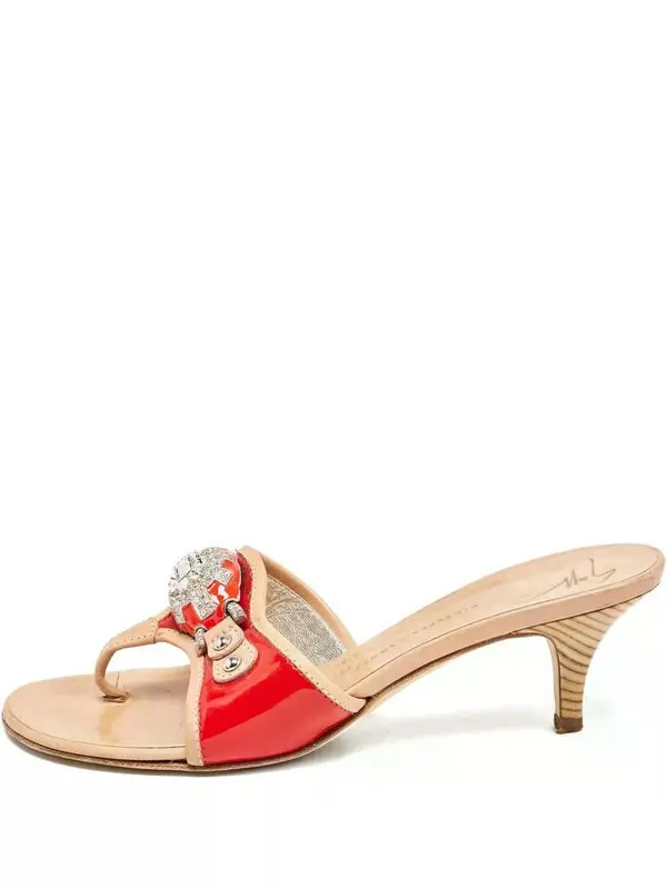 GIUSEPPE ZANOTTI 50mm Crystal-embellished Heeled Slides