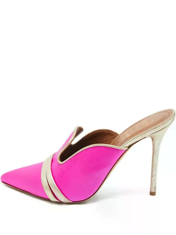 MALONE SOULIERS Sculpted Leather Mules - Pink