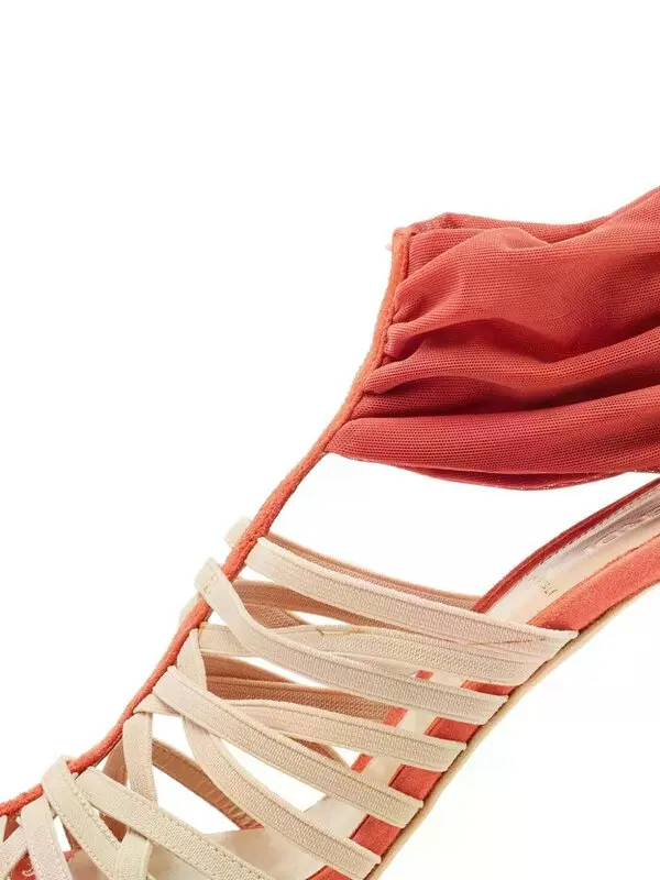 Fendi 75mm Ruched Heeled Sandals