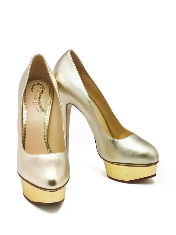 CHARLOTTE OLYMPIA 150mm Leather Platform Pumps