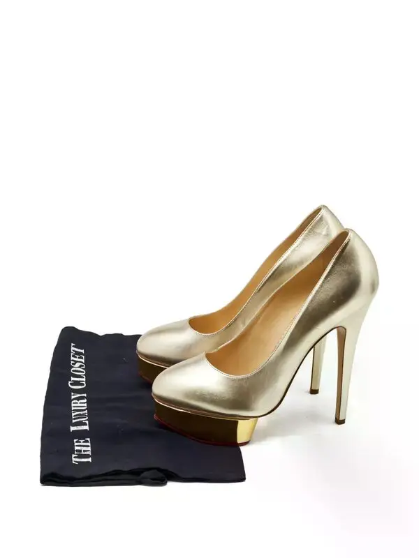 CHARLOTTE OLYMPIA 150mm Leather Platform Pumps