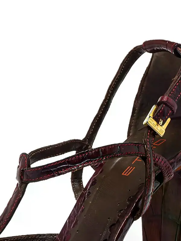 Etro 100mm Crocodile-embossed Sandals