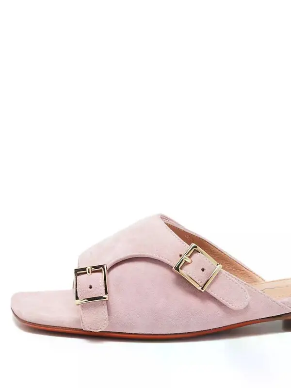 Santoni Double-buckle Suede Sandals