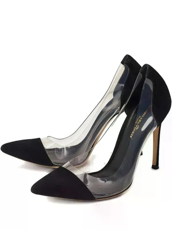 GIANVITO ROSSI Plexi Suede Pumps