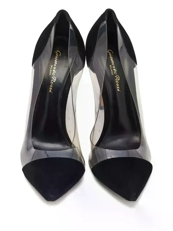 GIANVITO ROSSI Plexi Suede Pumps