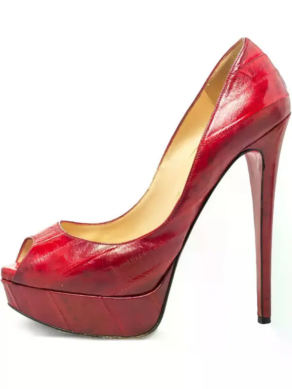 CHRISTIAN LOUBOUTIN 15mm Lady Peep Pumps - Red