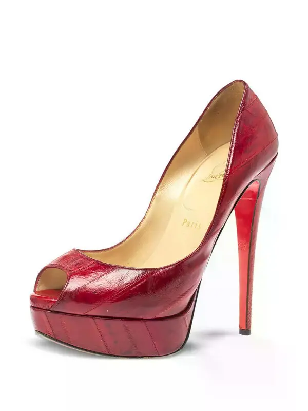 CHRISTIAN LOUBOUTIN 15mm Lady Peep Pumps - Red