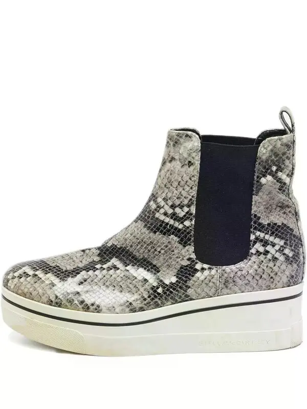 Stella McCartney 50mm Snakeskin-effect Platform Chelsea Boots