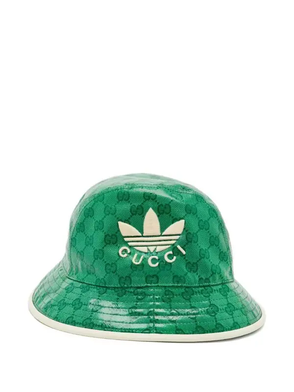 Gucci X Adidas Logo-monogram Bucket Hat - Green
