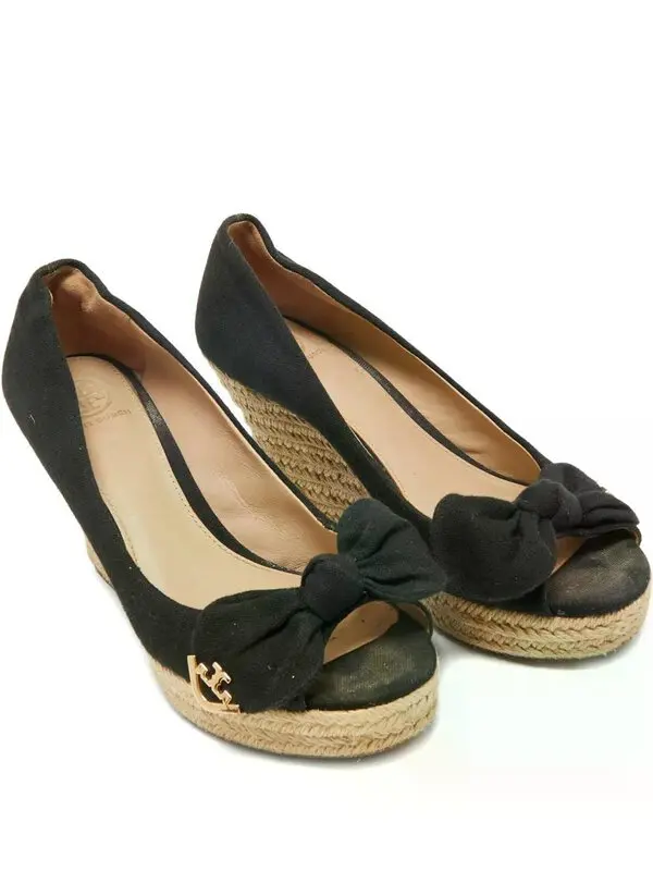 Tory Burch Bow Wedge Espadrilles