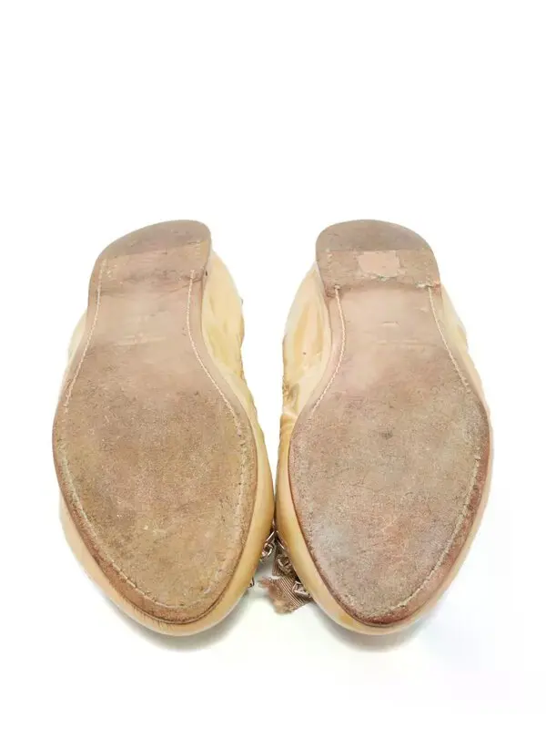 Miu Miu Crystal-embellished Ballet Flats - Neutrals
