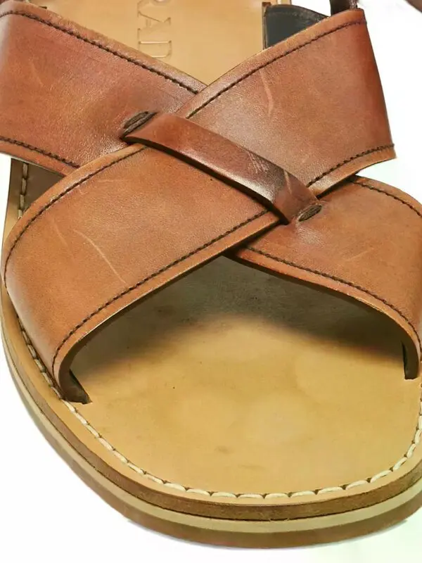 Prada Leather Flat Sandals