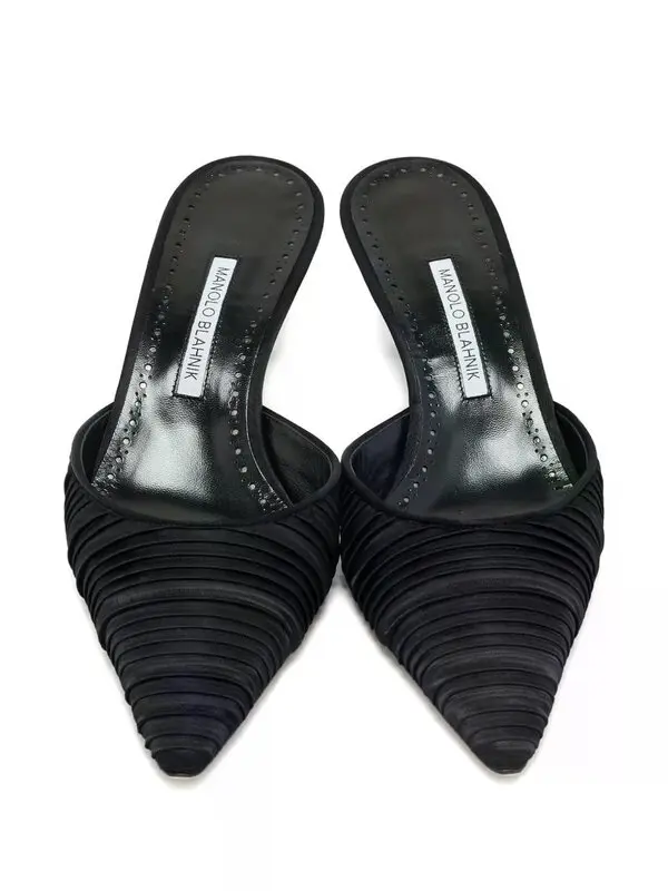 Manolo Blahnik Pleated Detail Mules