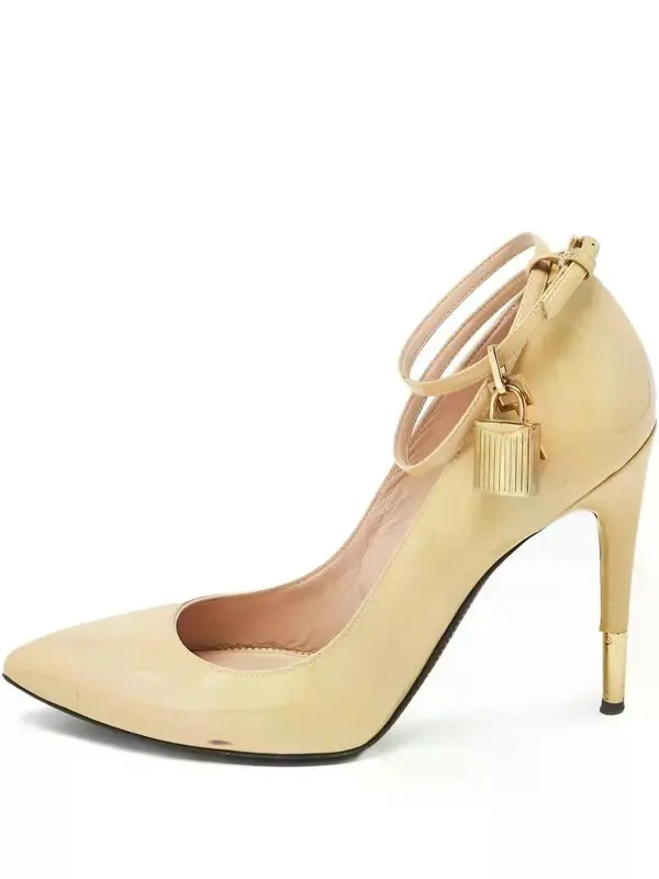TOM FORD 100mm Patent-leather Lock Pumps - Neutrals