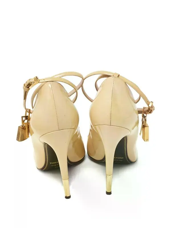 TOM FORD 100mm Patent-leather Lock Pumps - Neutrals