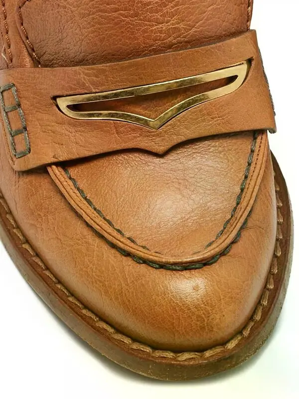 Dolce & Gabbana Leather Metallic-heel Loafers