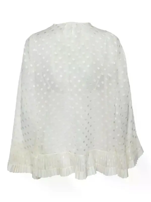 Zimmermann Dotted Pleated Top