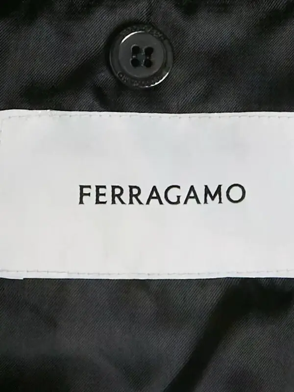FERRAGAMO Single-breasted Leather Jacket - Black