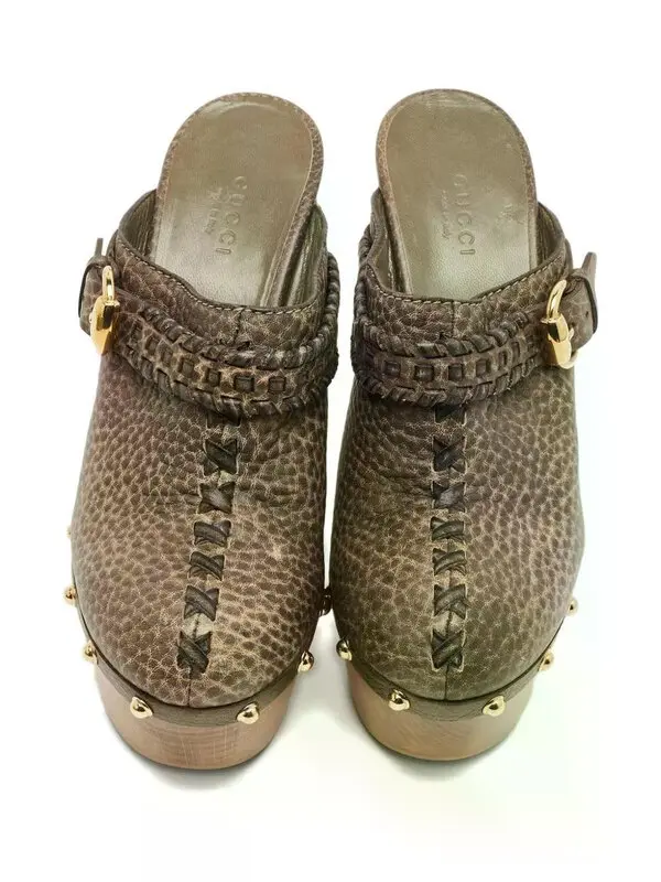Gucci Janis Leather Heeled Mules