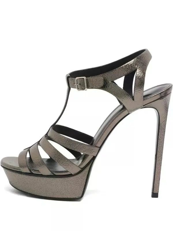Saint Laurent Bianca Platform Leather Sandals