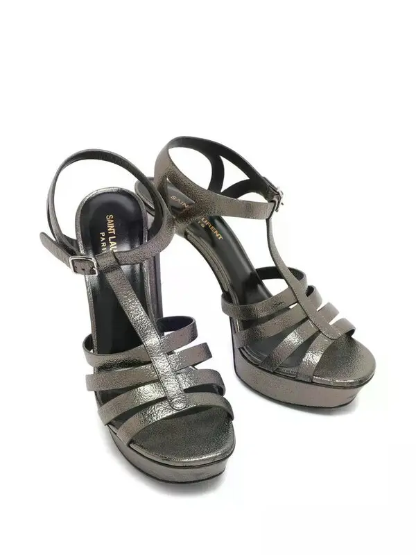 Saint Laurent Bianca Platform Leather Sandals