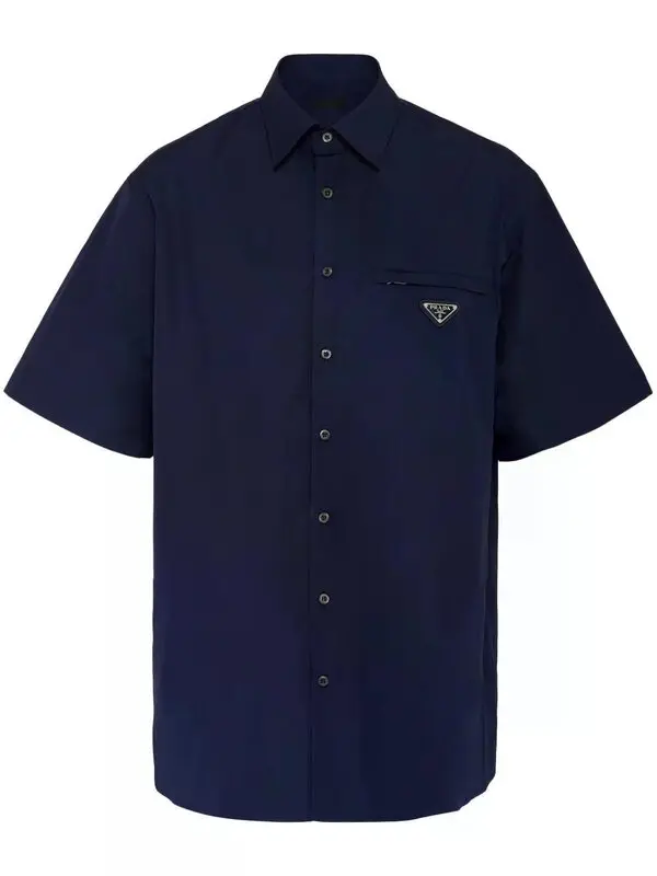 Prada Triangle-logo Cotton Shirt