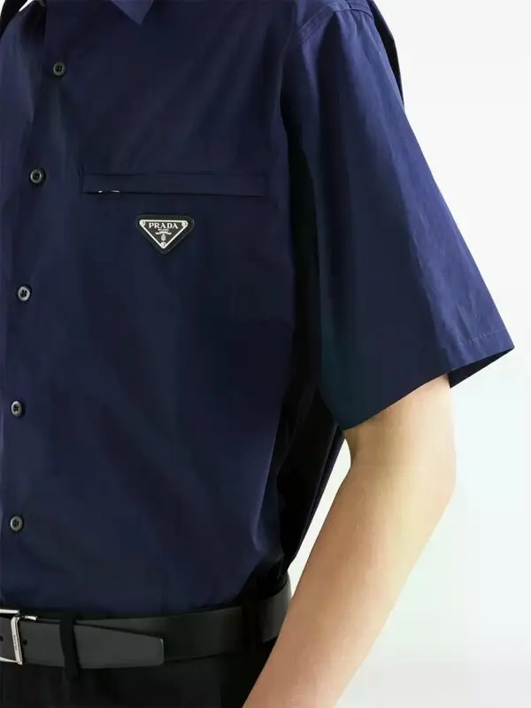 Prada Triangle-logo Cotton Shirt