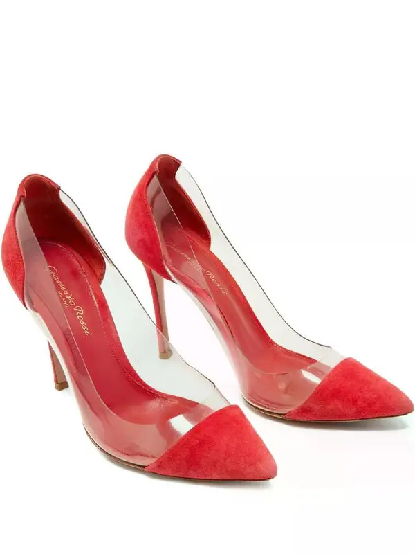 GIANVITO ROSSI Plexi Suede Pumps