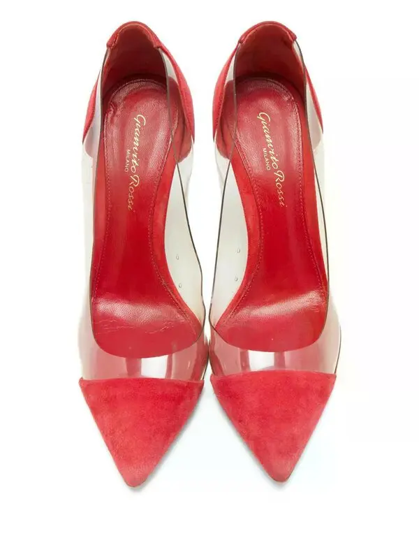 GIANVITO ROSSI Plexi Suede Pumps
