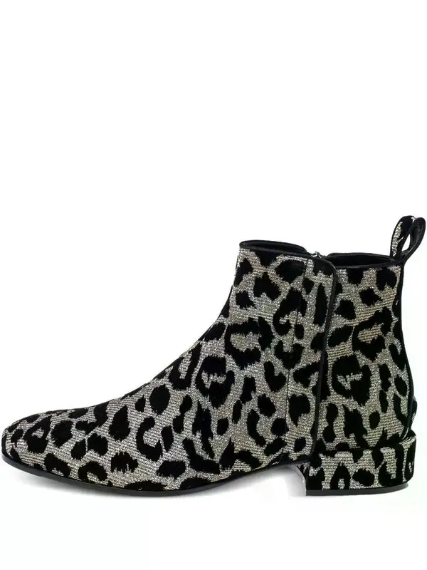 Dolce & Gabbana Leopard-print Velvet Boots
