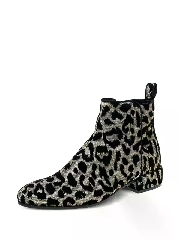 Dolce & Gabbana Leopard-print Velvet Boots