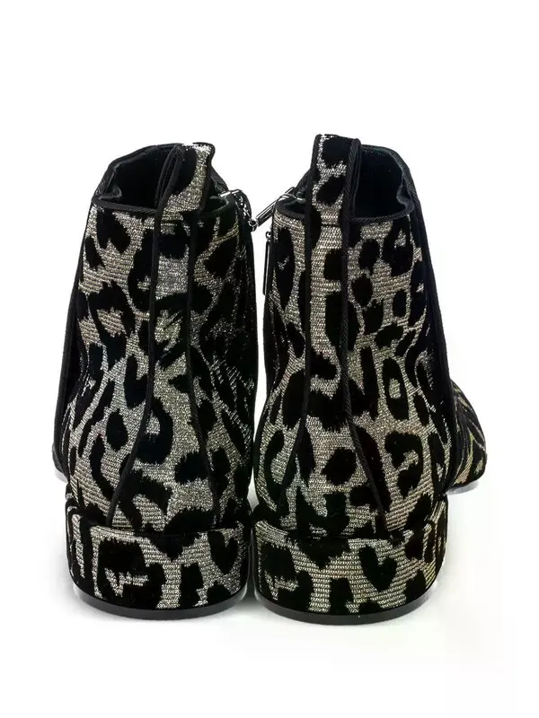 Dolce & Gabbana Leopard-print Velvet Boots