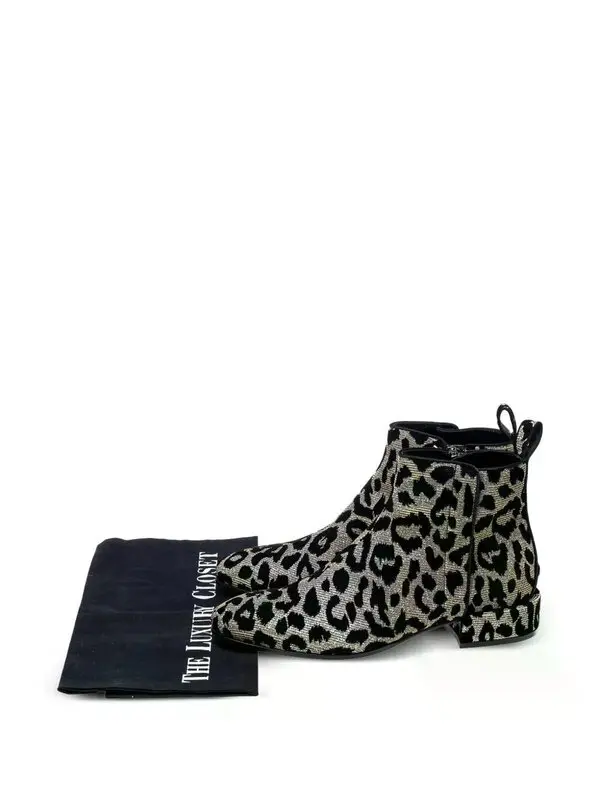 Dolce & Gabbana Leopard-print Velvet Boots