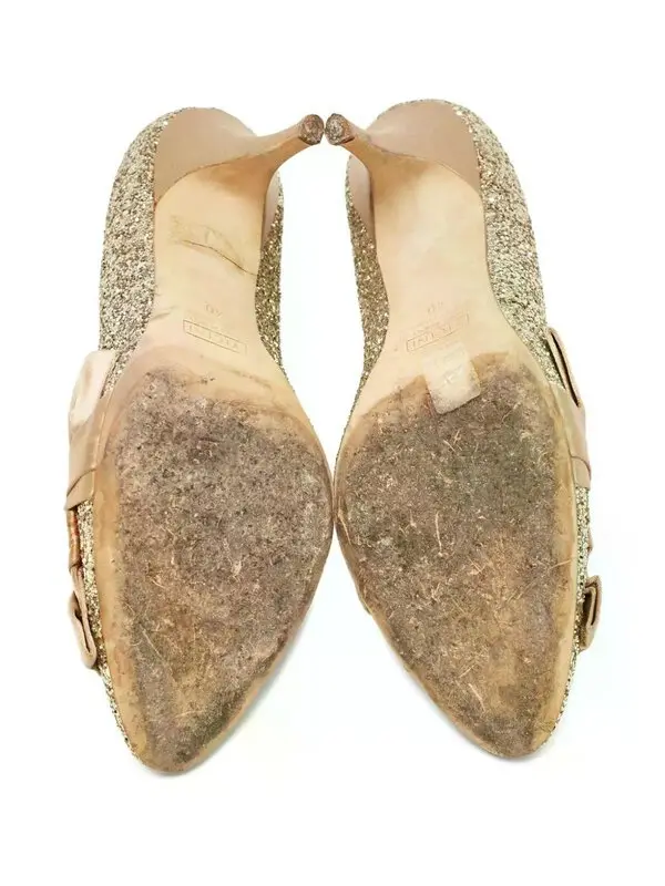 GIUSEPPE ZANOTTI 105mm Uma Glitter-embellished Pumps