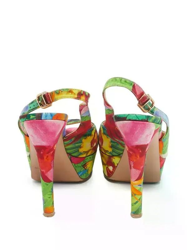 GIANVITO ROSSI Flower Slingback Sandals