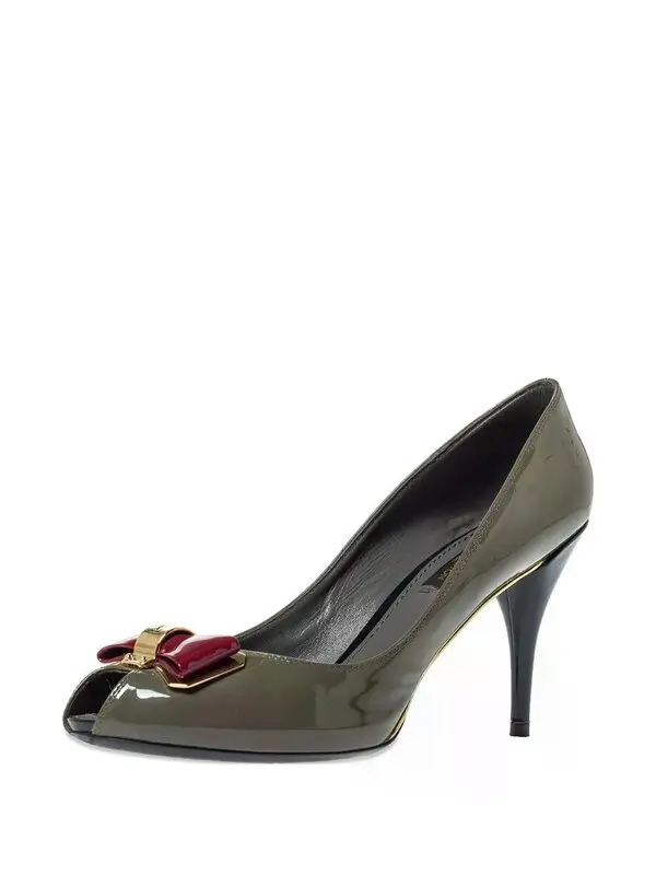 LOUIS VUITTON Peep-toe Patent Pumps