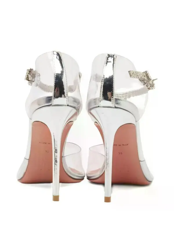 Amina Muaddi 100mm Crystal-embellished Ankle-strap Pumps