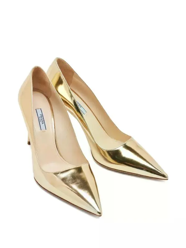 Prada Leather Pointed Toe Pumps