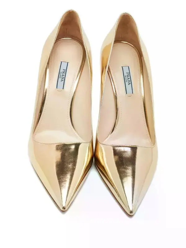 Prada Leather Pointed Toe Pumps