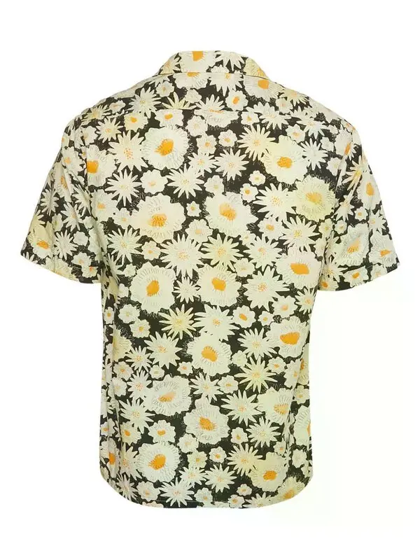 Burberry Cream Floral-print Short-sleeve Shirt
