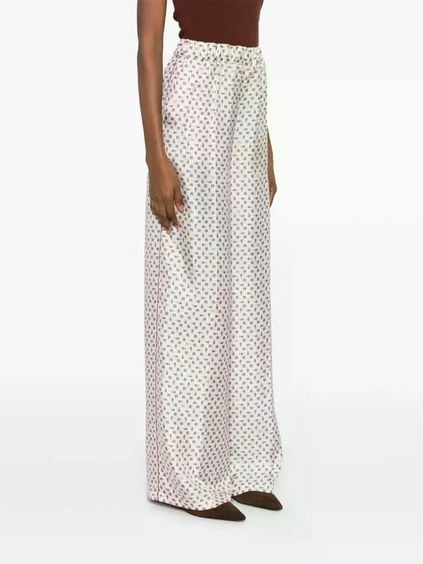 Max Mara Printed Wide Leg Trousers